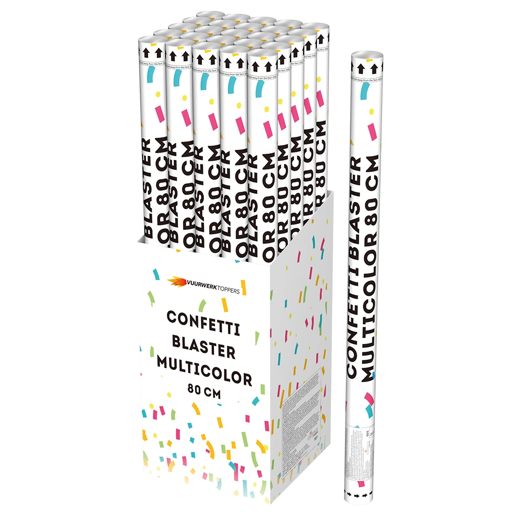 Confetti Blaster Multicolor 80cm | Grootvuurwerk